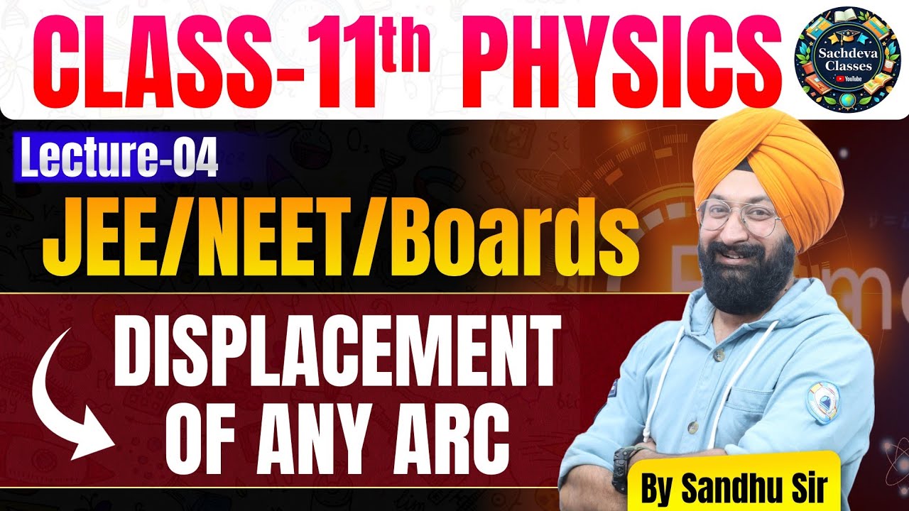 Displacement of an Arc | Class 11 Physics Lecture | By Sandhu Sir ...