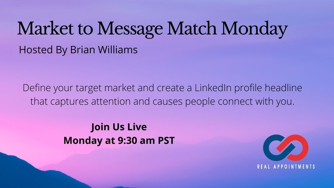 Market to Message Match Monday - YouTube