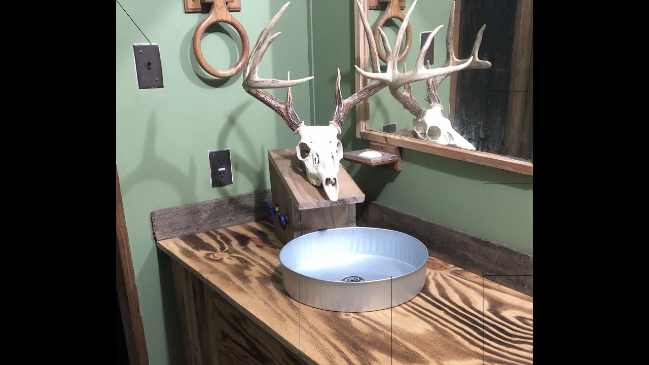 Bathroom Countertop with Deer head faucet and sink - YouTube