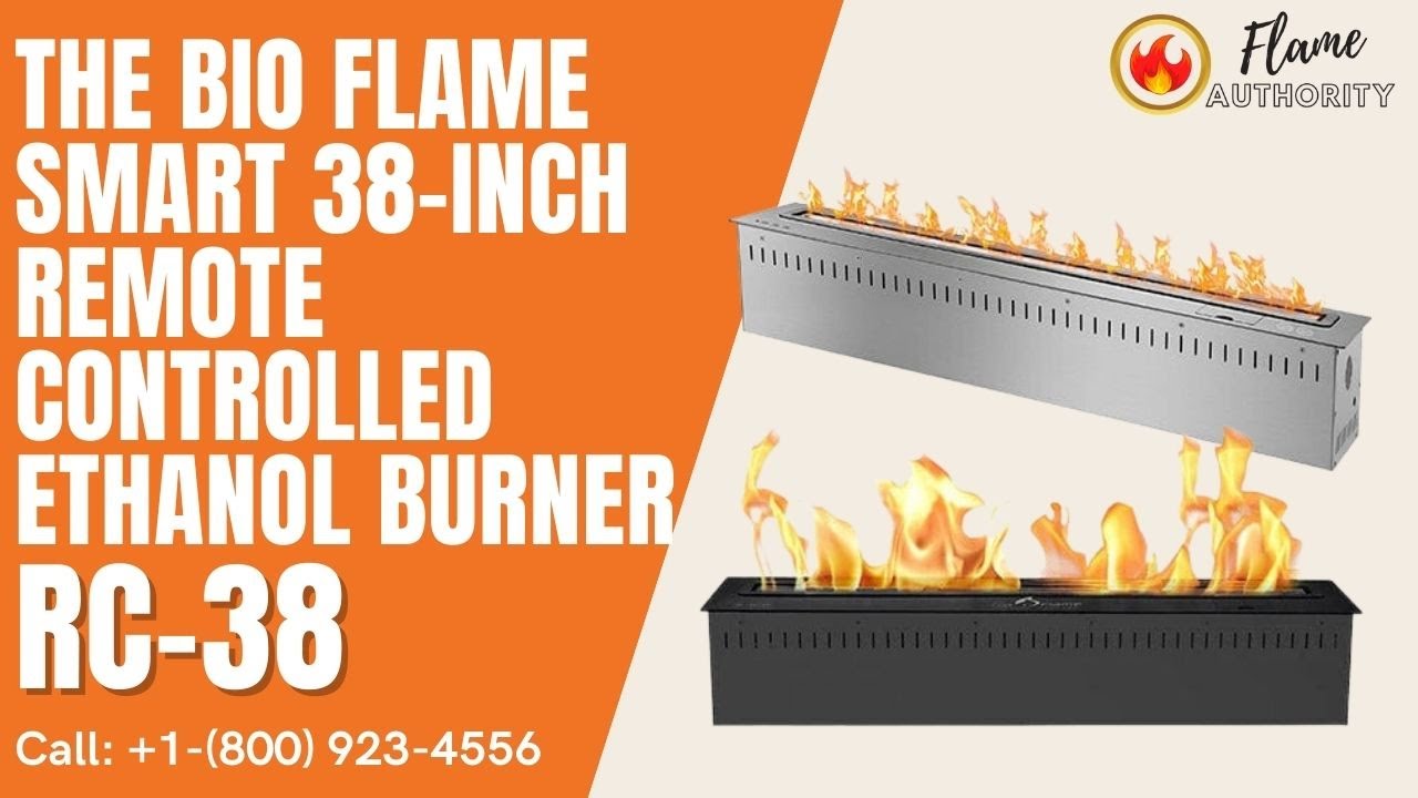 The Bio Flame Smart 38-inch Remote Controlled Ethanol Burner - YouTube