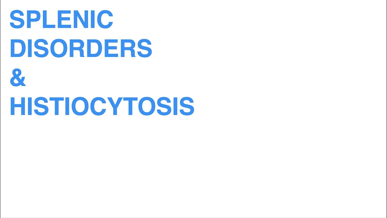 Splenic Disorders & Histiocytosis - YouTube