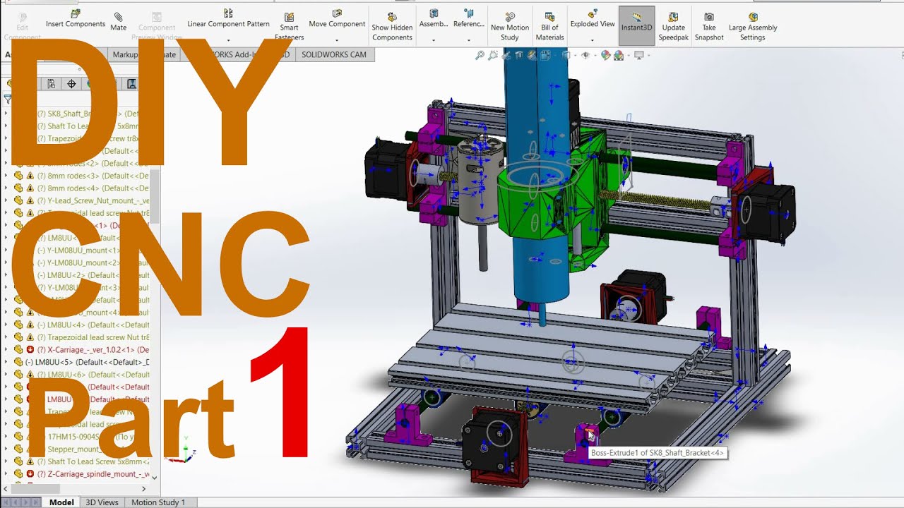 DIY Desktop CNC Machine : Introduction && Assembly of version v1 and v1 ...