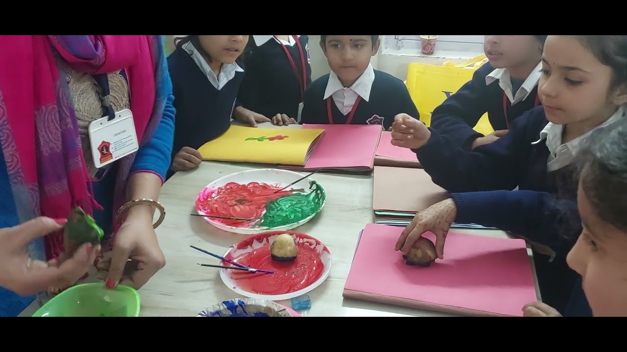 Phase 3 , Day 5 , Theme -Healthy Food , Activity 3 ( Potato Dabbing ...