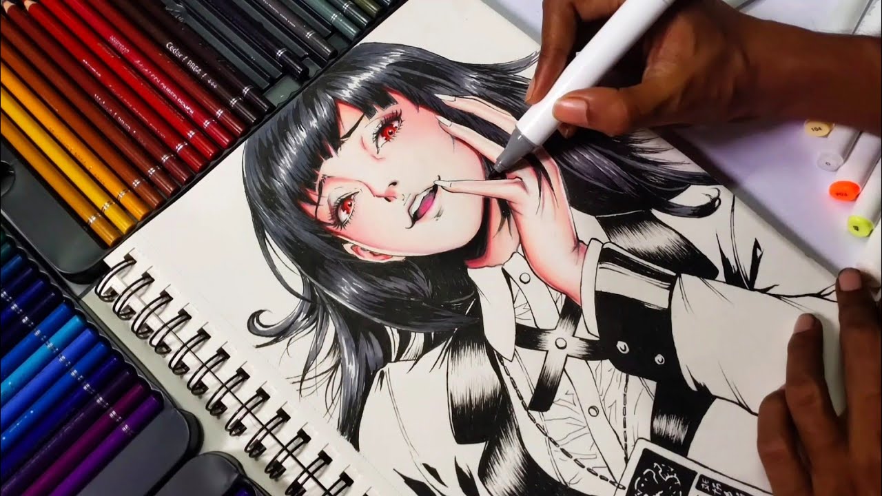 Drawing Yumeko Jabami from Kakegurui | Kakeguri drawing | Yumeko Jabami ...