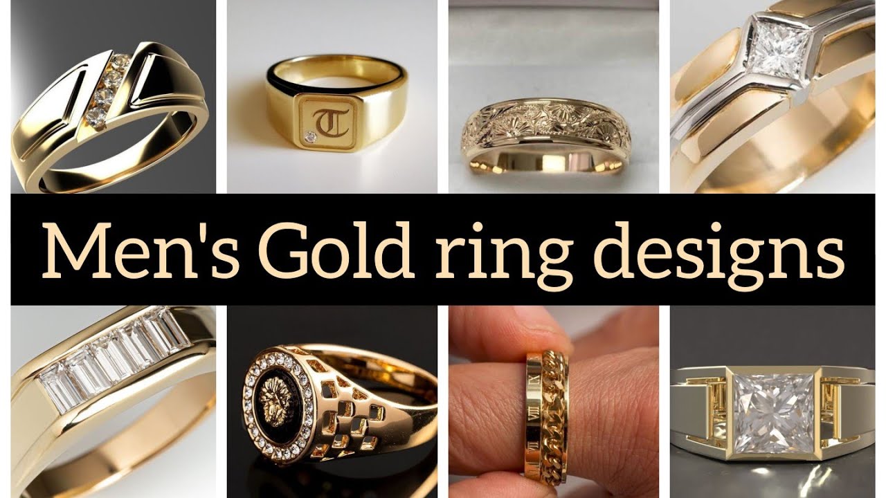 Stylish New collection of Men's Gold ring designs || Trendz hub - YouTube