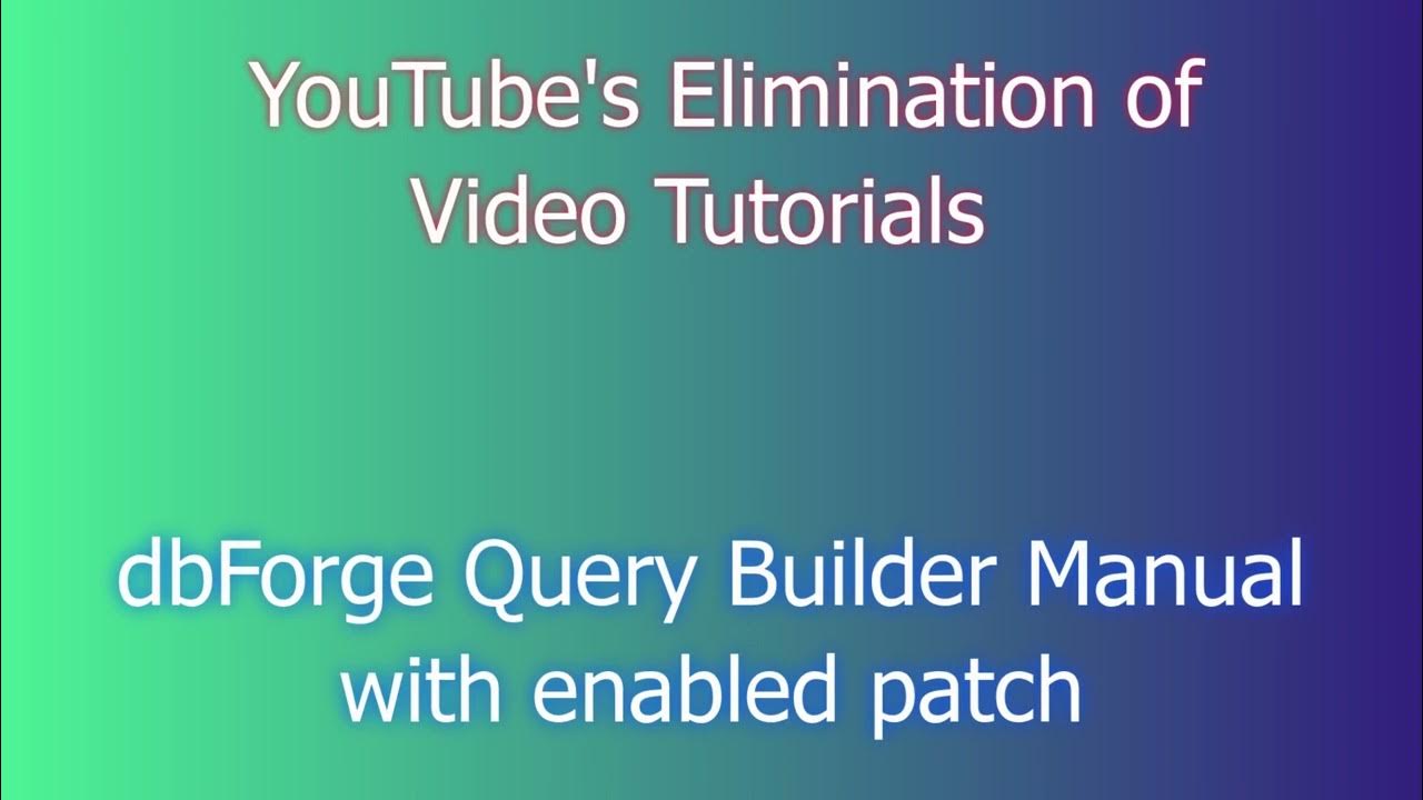 Steps how to Download & Install full version dbForge Query Builder - YouTube