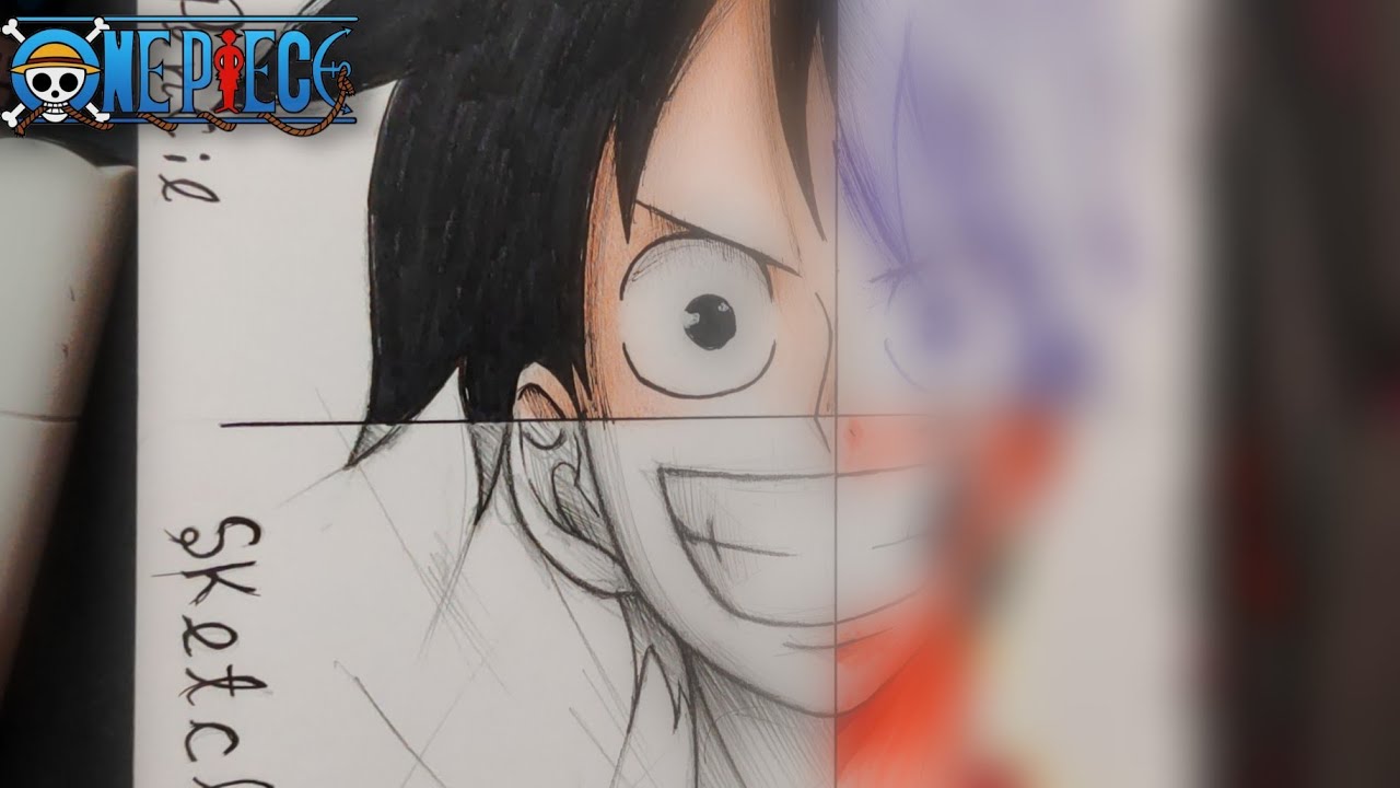 Drawing monkey d Luffy in FOUR DIFFERENT ARTSTYLE - YouTube