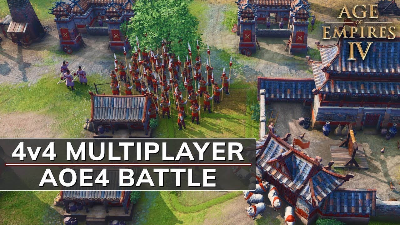 AGE OF EMPİRES 4V4 SOLO AGRESİF OYUN - YouTube
