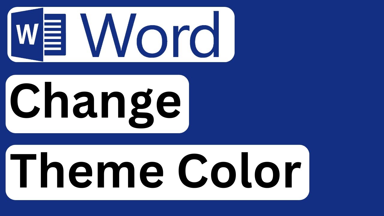 How to Change Theme Color in Word - Easy to Follow - YouTube