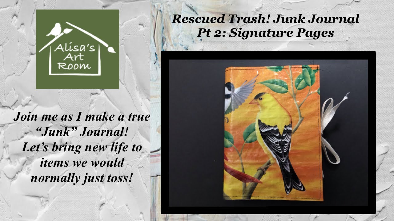 Rescued Trash! Junk Journal Pt 2: Signature Pages - YouTube