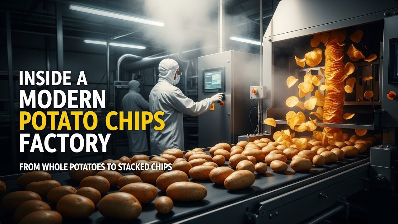 Inside a Modern Potato Chips Factory | From Whole Potatoes to Perfectly ...