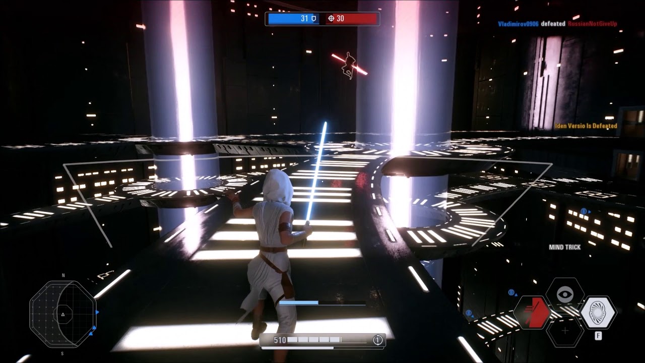 Battlefront 2 Rey vs Darth Maul - YouTube