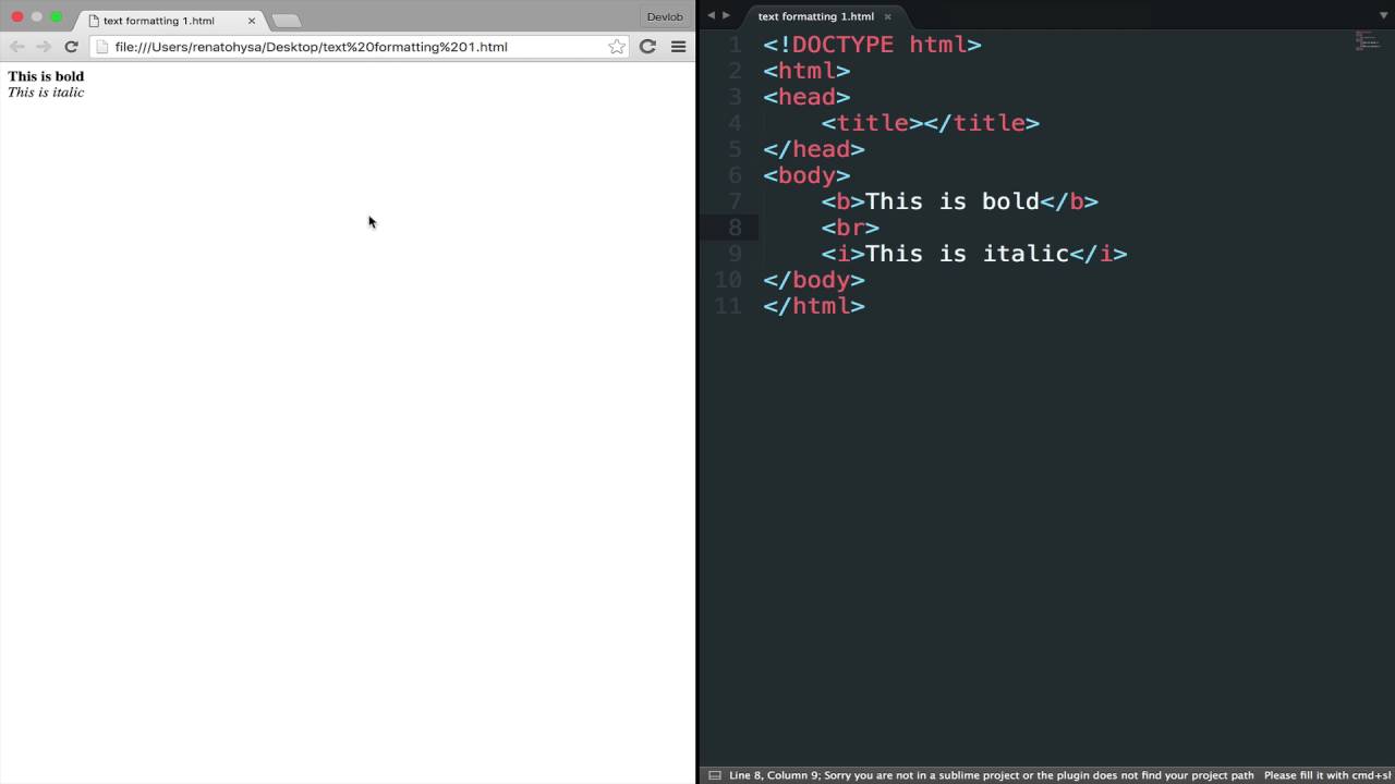 Html5 And Css3 5 Text Formatting Youtube 8082