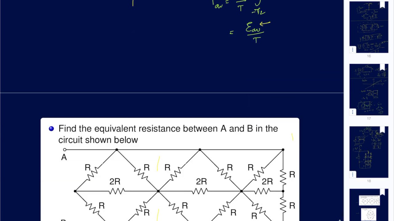 ES Lecture 4: Resistors and Equivalent resistance - YouTube