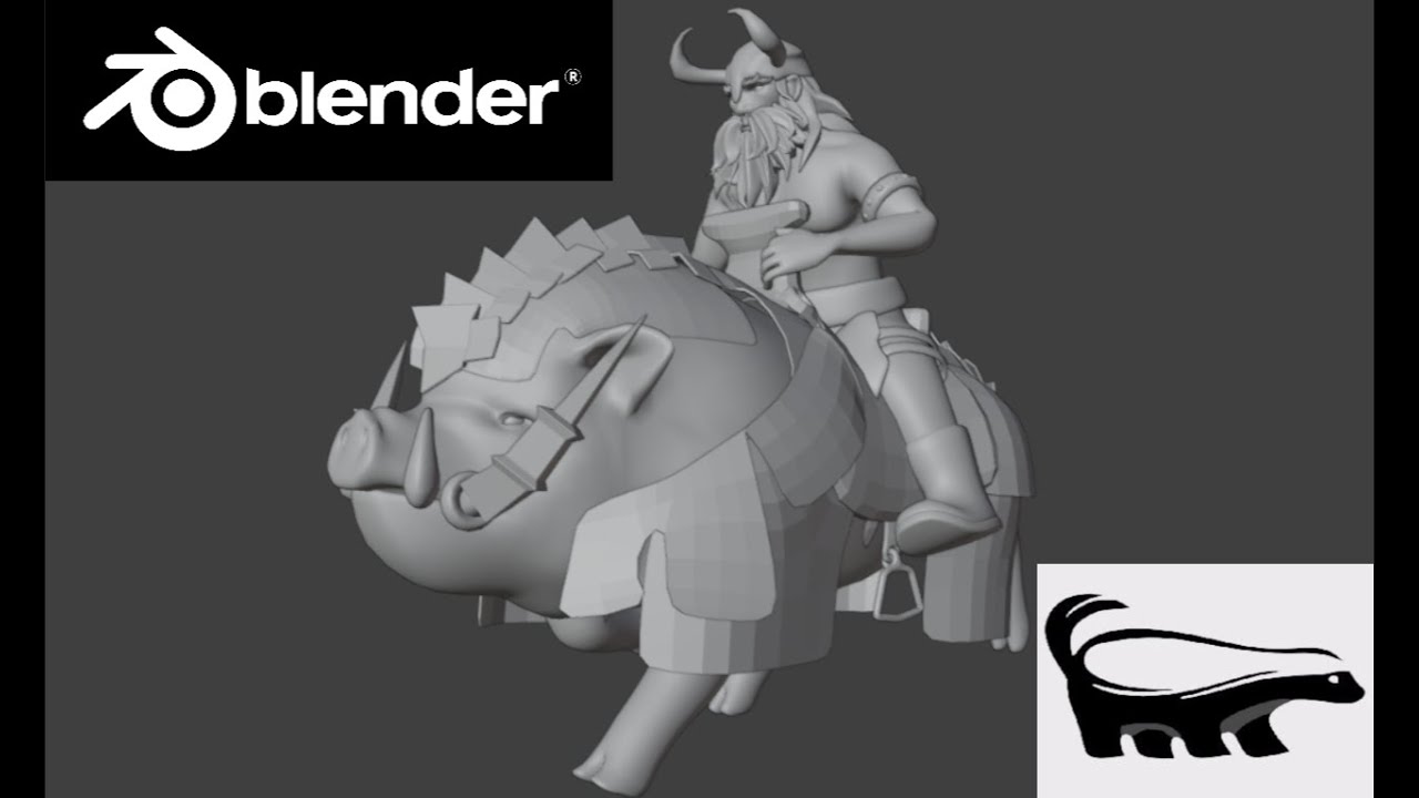 boar in blender, boar modeling in blender program - YouTube