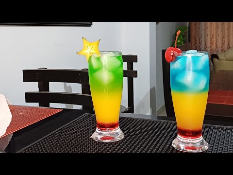 coctel MACCHU PICCHU y coctel SACSAYHUAMAN/bebidas con pisco peruano/bartender Chiclayo Perú