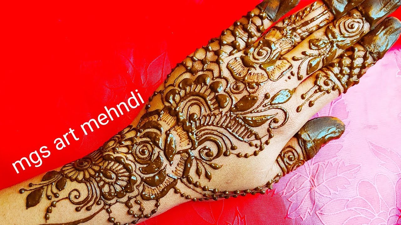 gulf style back hand mehndi design l dubai pattern mehndi design l mgs ...