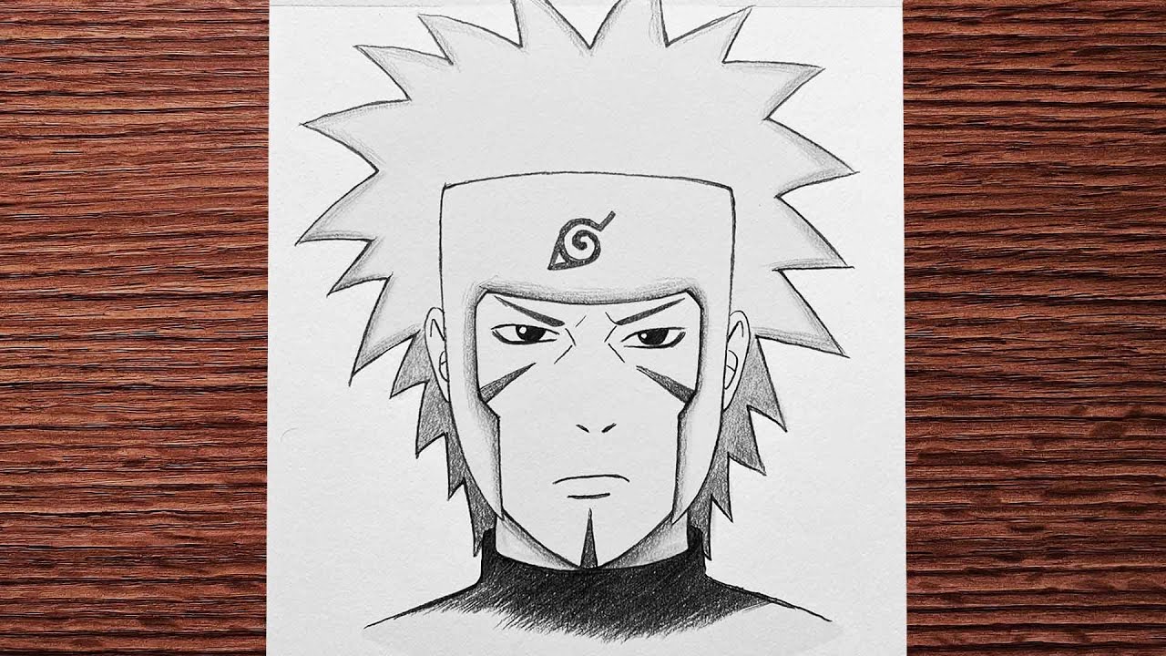 Anime drawing | how to draw Tobirama Senju step-by-step | easy drawing ...