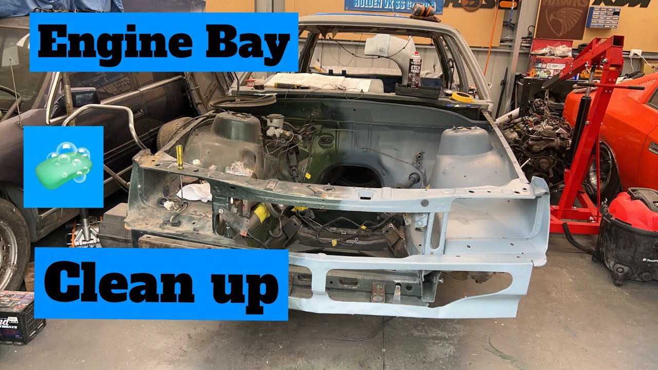 VK COMMODORE: BROCK TRIBUTE Engine bay clean up - YouTube