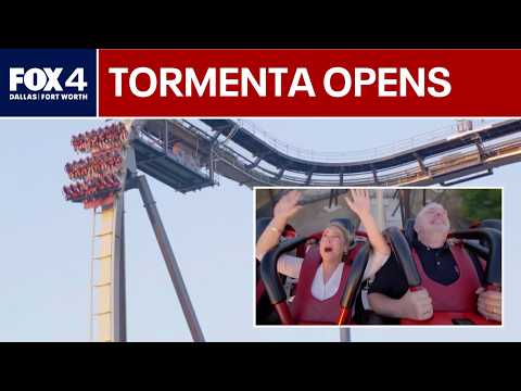 Ride along on new Tormenta: Rampaging Run roller coaster at Six Flags Over Texas