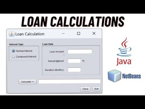 Loan Calculation with Java - NetBeans - YouTube