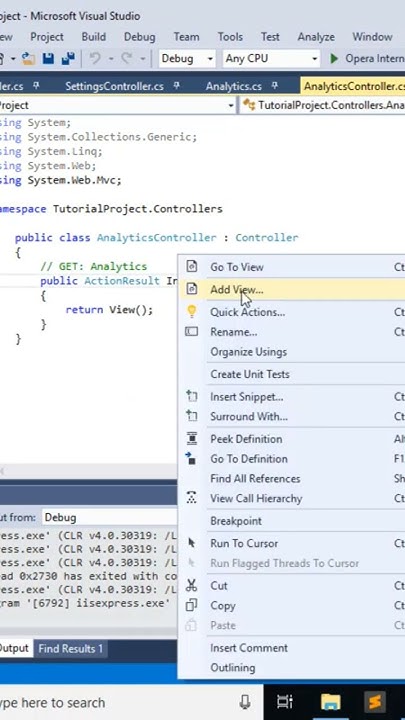 271 ASP .NET MVC - Create Analytics Controller and View for Google Charts - YouTube