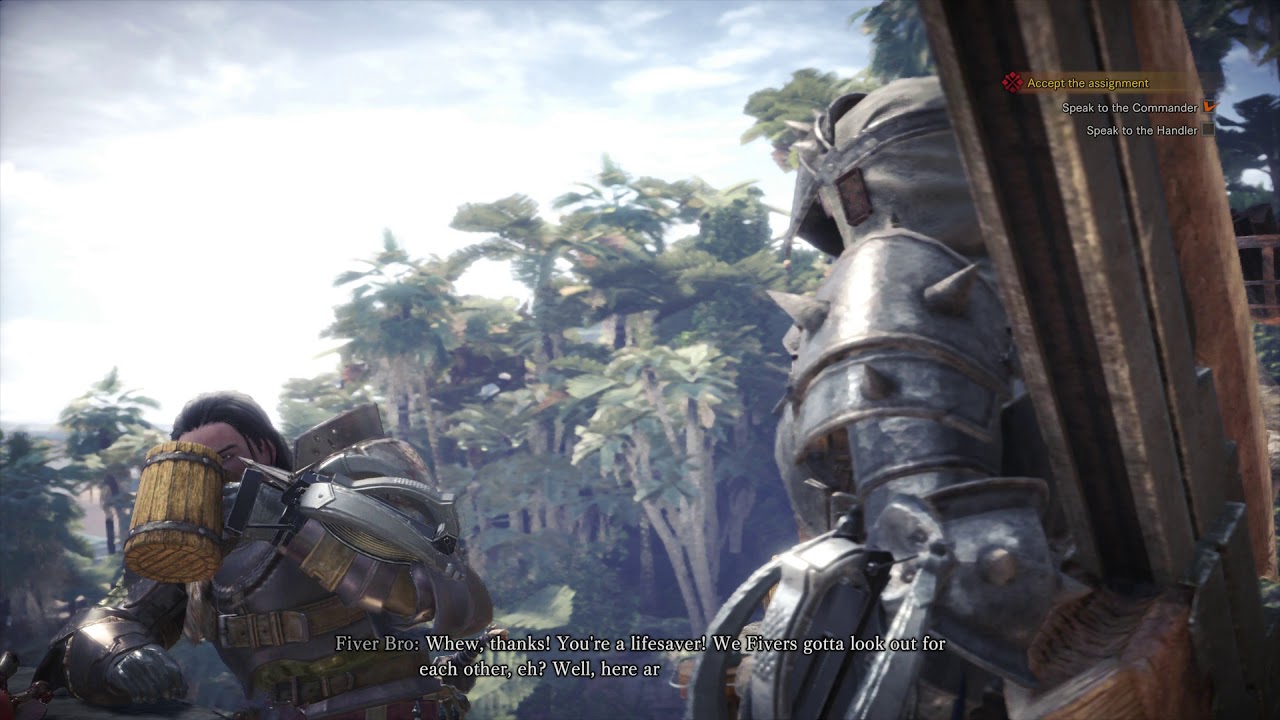 Monster Hunter: World - Fiver Bro Dialogue Mushrooms Nature's Smelly ...