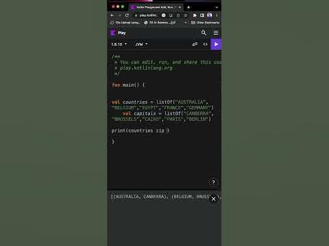 Combine list in kotlin #kotlin #shorts - YouTube