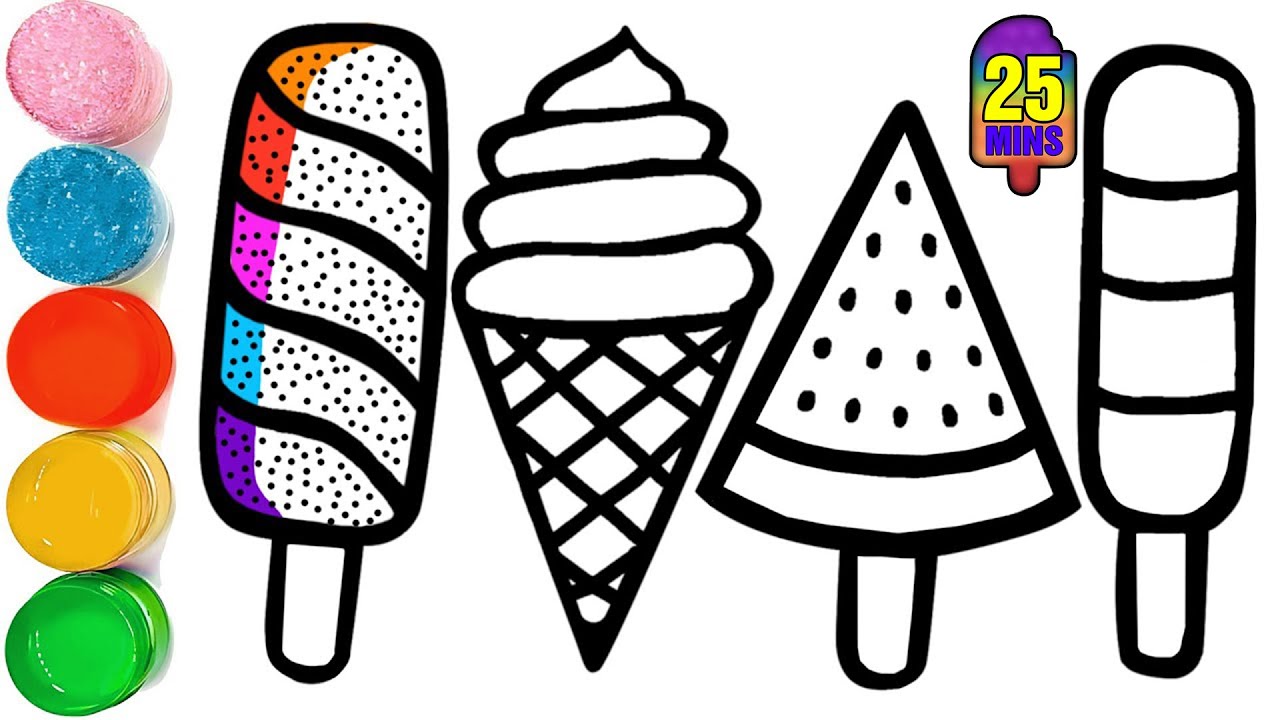 Learn Colors With Easy And Advanced Ice Cream Drawing Painting For ...
