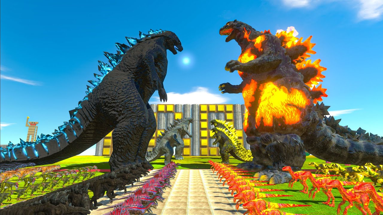 Mutant Dinosaur War - Team Godzilla Burning vs Team Black Godzilla 2014 ...