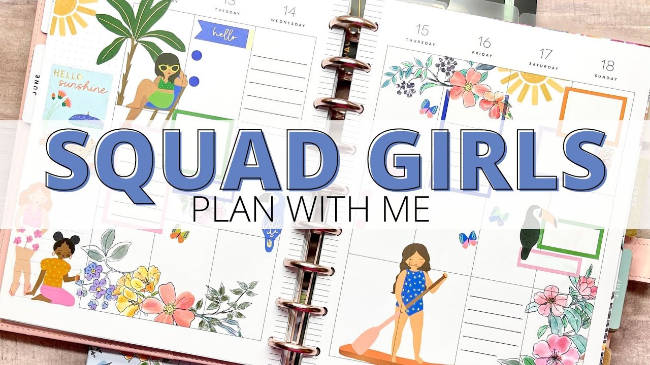SQUAD GIRLS & BEAUTIFULLY LINED - CLASSIC VERTICAL HAPPY PLANNER - LIVE ...