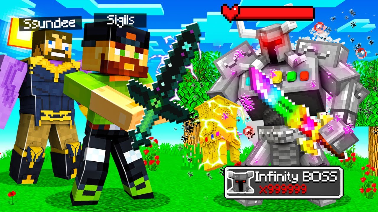 FIGHTING an INFINITY BOSS in Insane Craft - YouTube