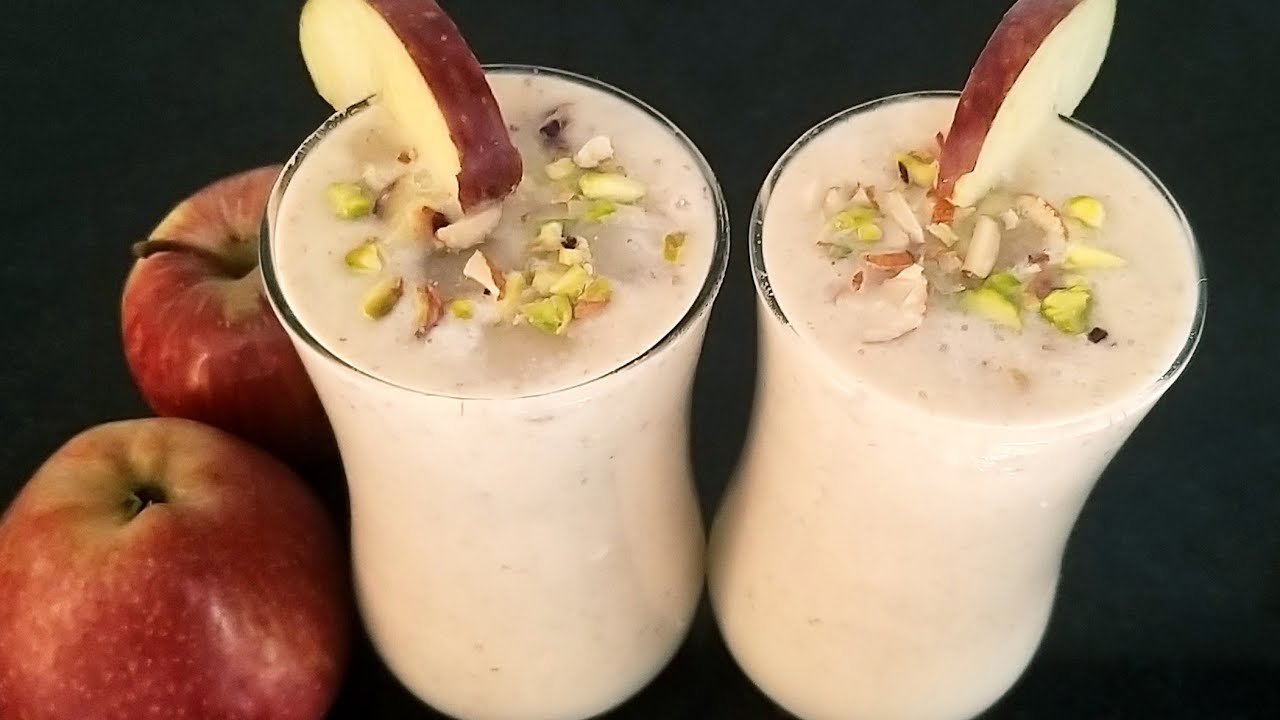 Apple Milkshake || Quick easy,energetic,healthy & tasty apple milkshake ...