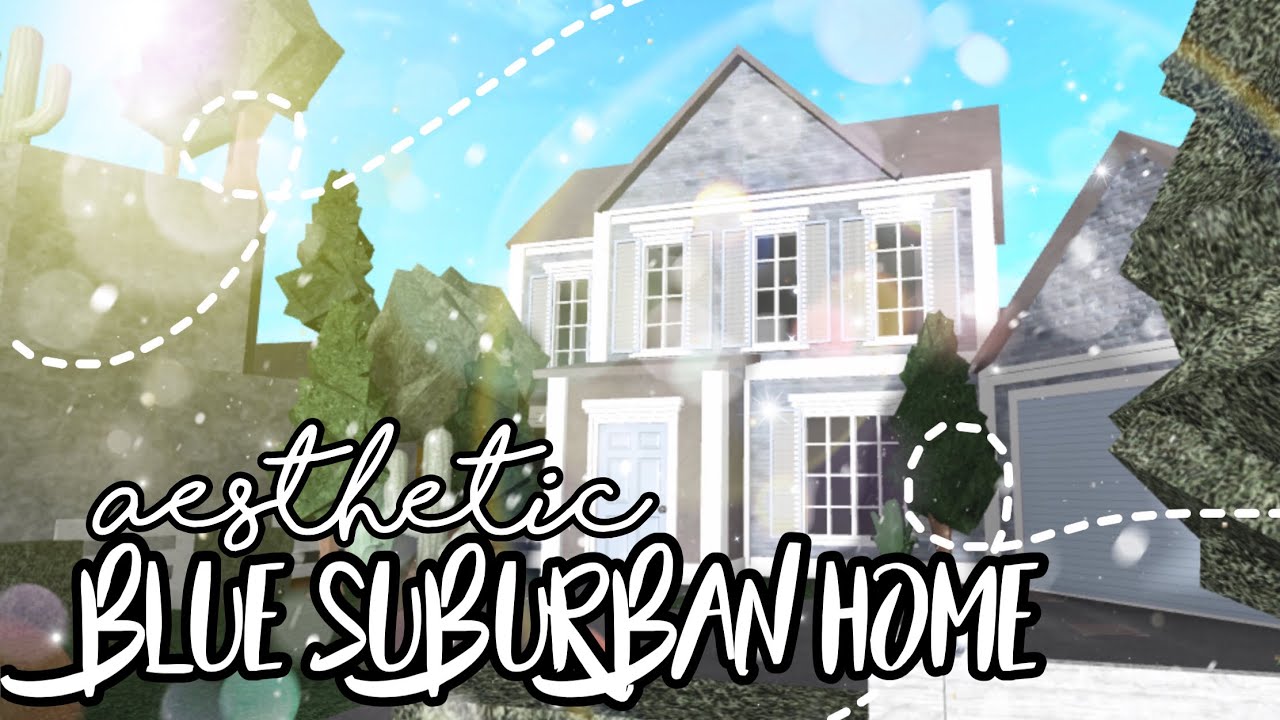 Aesthetic blue suburban home (exterior)~ around 25k - YouTube
