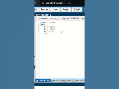 how to do subtraction in assembly #assembly #coding #arm #python #java ...