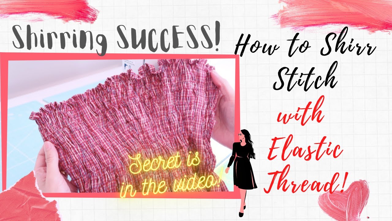 How to Shirr stitch with Elastic Thread Easy Sewing for Beginners - YouTube