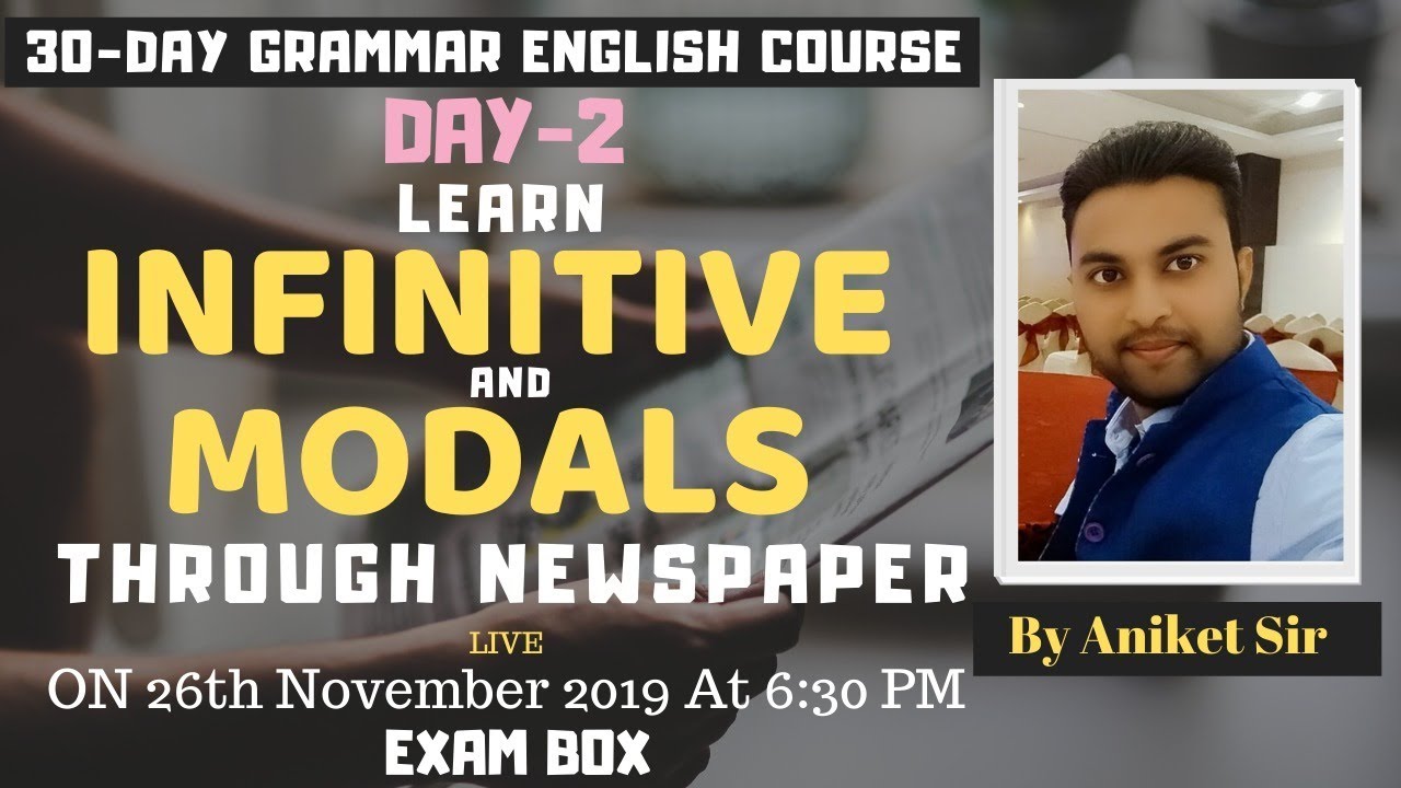Learn Infinitive & Modals Through Newspaper| Learn Newspaper Vocab| By ...