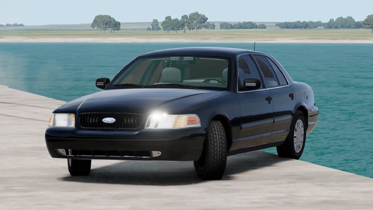 BeamNG - Stock Ford Crown Victoria P7B Precision Driving at Port - YouTube