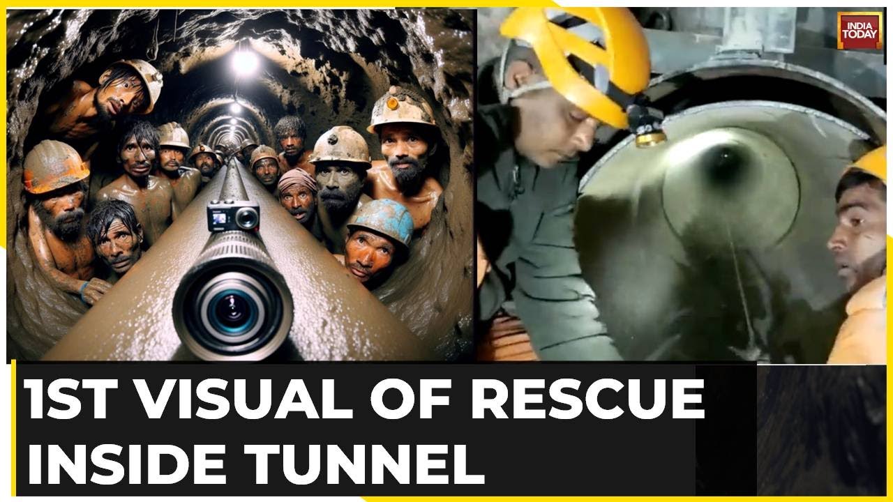 Uttarkashi Tunnel Rescue Video : NDRF Shows How 41 Stranded Workers ...