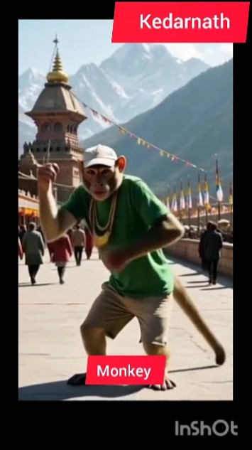 monkey go to kedarnath @bilong karne - YouTube