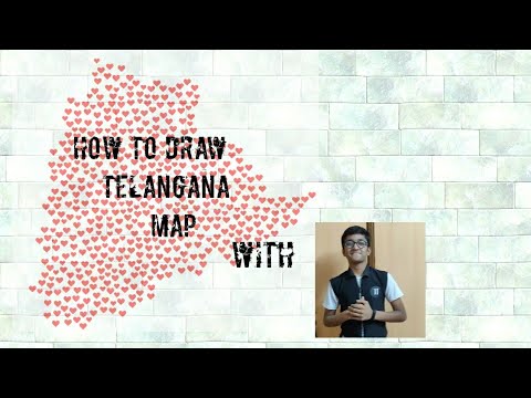 How to draw Telangana map outline easiest method within 5 minutes (kite ...