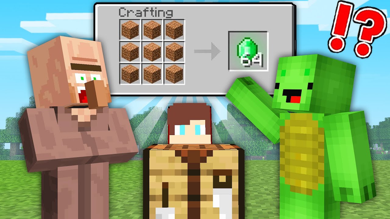 Mikey and JJ Pranked а VILLAGER - Funny Story in Minecraft (Mazien Mizen Maizen) - YouTube