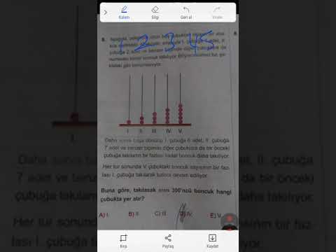 1. çubuk 6 adet 2. çubuk 7 adet