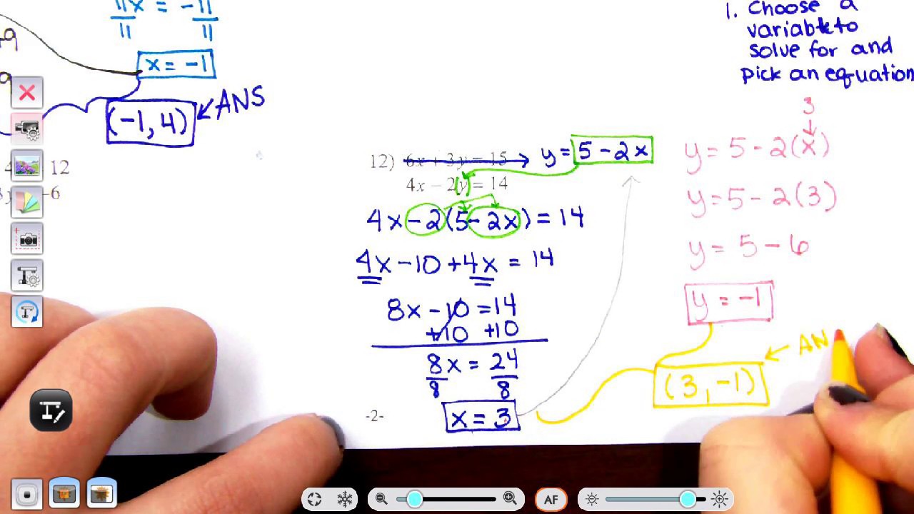 IM1 Mod 11 Review Part 4- System of Equations - YouTube
