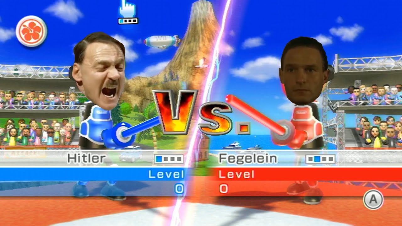 Hitler vs. Fegelein - Wii Sports Resort Swordplay Duel - YouTube