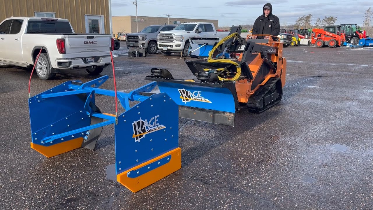 54 Inch Snow Plow Attachment on Scag Jackal - KAGE SnowFire System ...