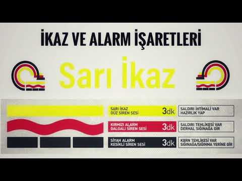 Sarı Alarm, Türkiye'de İkaz ve Alarm Sesleri, Acil Durum Siren Sesleri