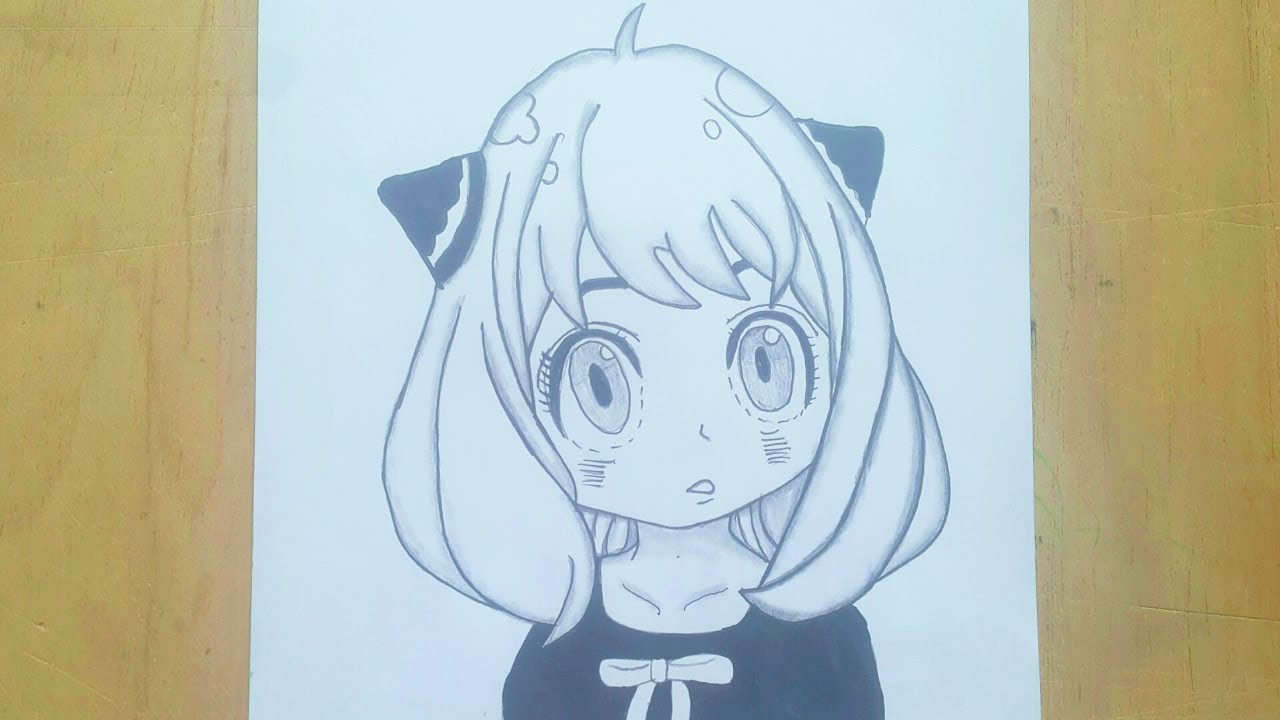 How to draw Anya forger(Spy × Family) ||How to draw anime drawing step ...