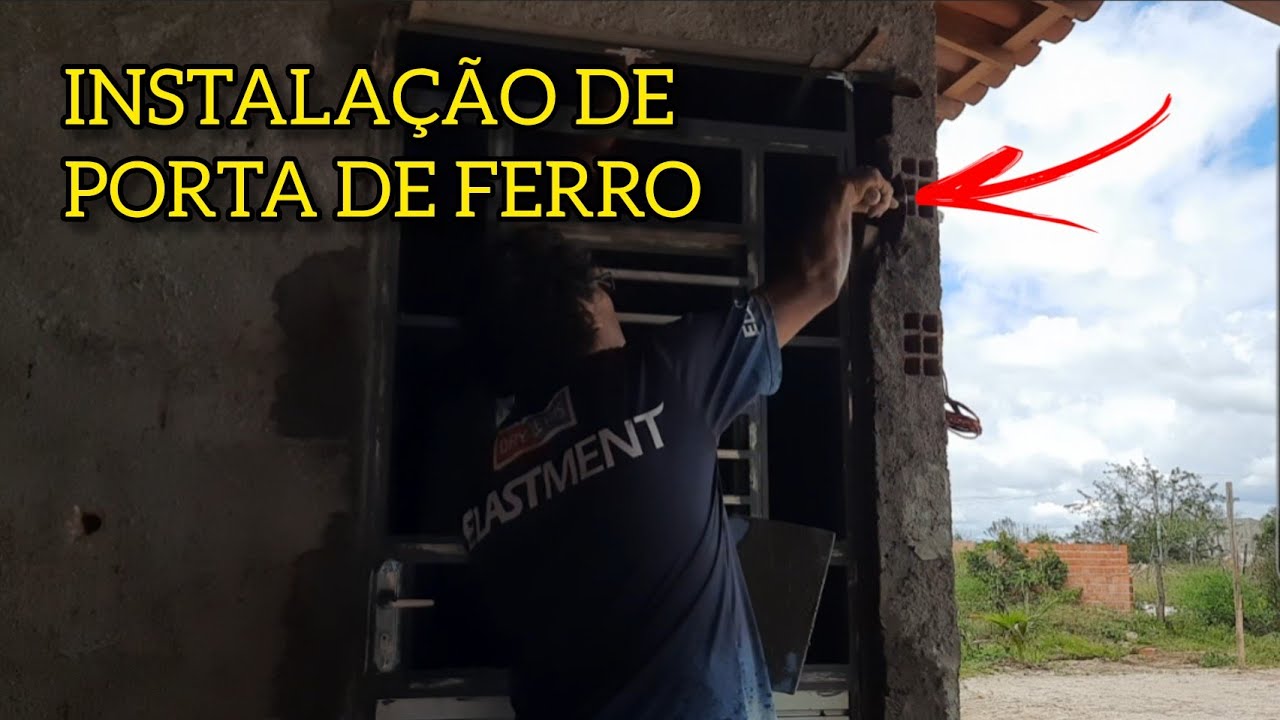COMO INSTALAR PORTA DE FERRO PASSO A PASSO! - YouTube