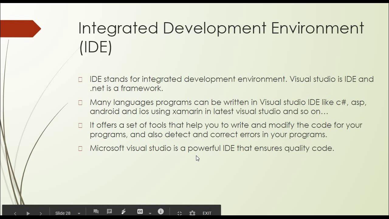 C-Sharp version | IDE with components | Types of project - YouTube